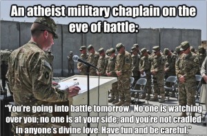 What would an atheist military chaplain say? – Bookworm Room